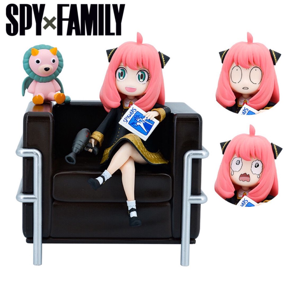 Spy x Family Anya Forger Sitting on Chair with Gun Book 16cm Action ...