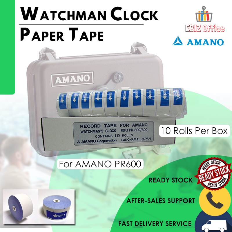 Amano Watchman Clock Paper Tape Paper Roll For Amano PR600 Original ... Amano Watchman Clock Paper Tape Paper Roll For Amano PR600 Original ...