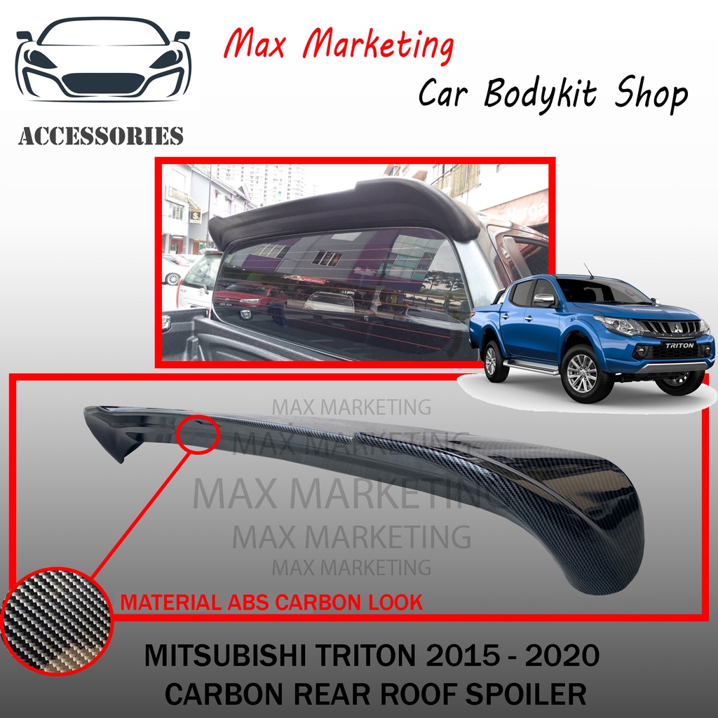 MITSUBISHI TRITON 2015-2020 CARBON LOOK REAR SPOILER ABS SKIRT LIP ...