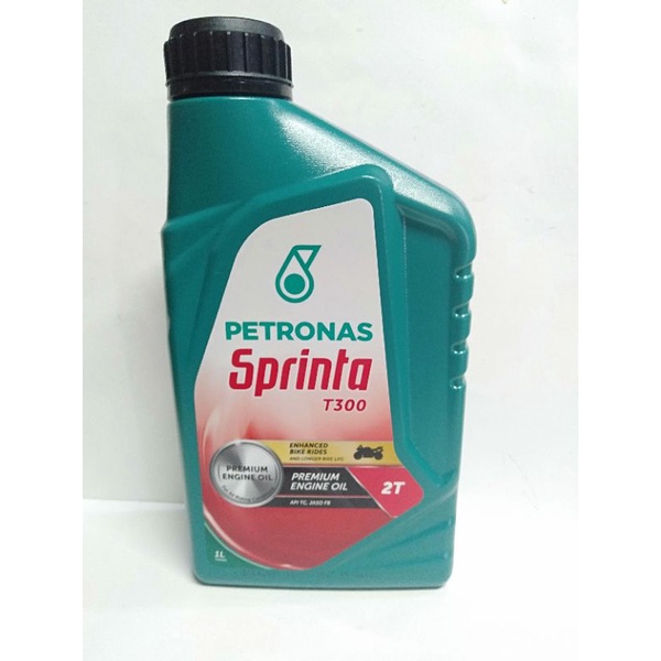 PETRONAS SPRINTA T300 2 STROKE PREMIUM ENGINE OIL 2T MINYAK 2T 1L ...