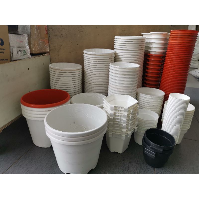DENTED FLOWER POT DIAMETER 12cm-25cm POT COLOR SELECTION PASU BUNGA ...