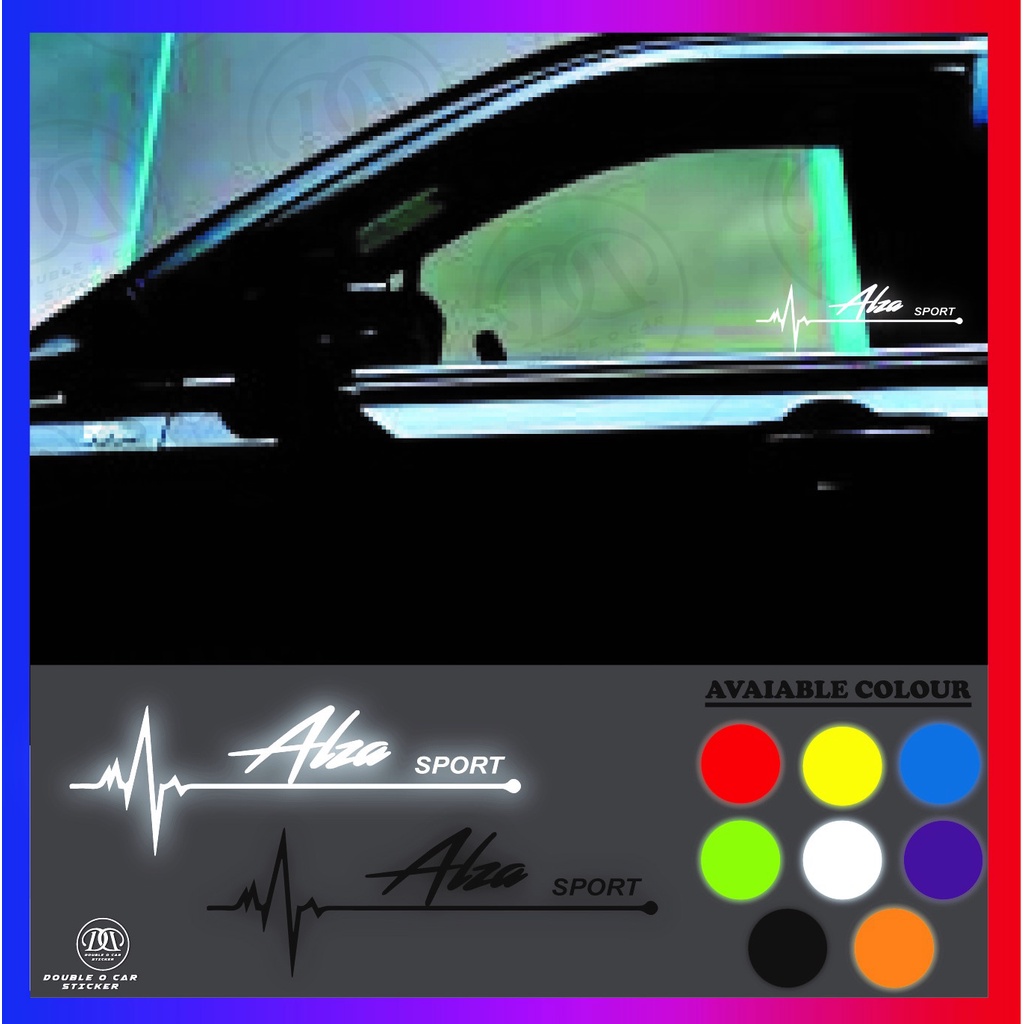 [Ready Stock] 2pcs Perodua new Alza side window sticker KI00543 ...