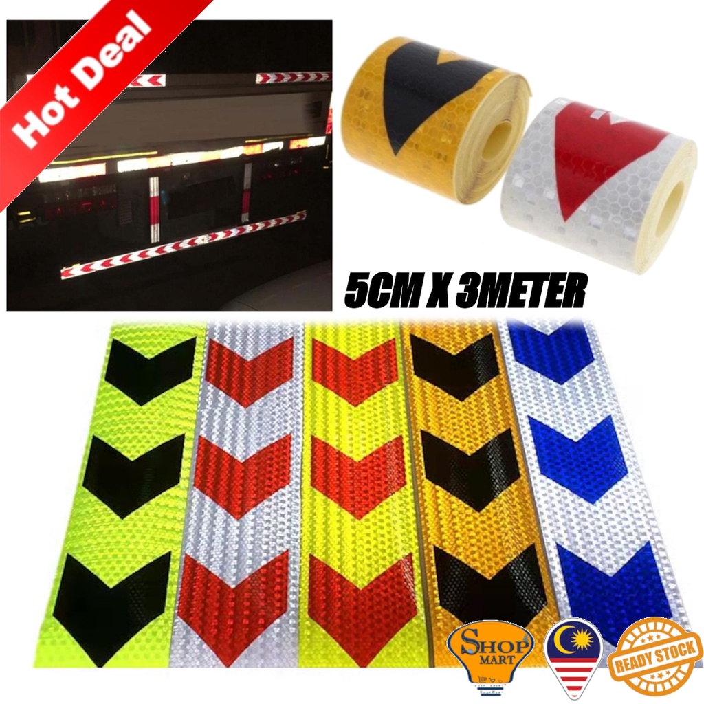 Car Reflective Sticker 3M Arrow Marking Safety Warning Stickers Lorry ...