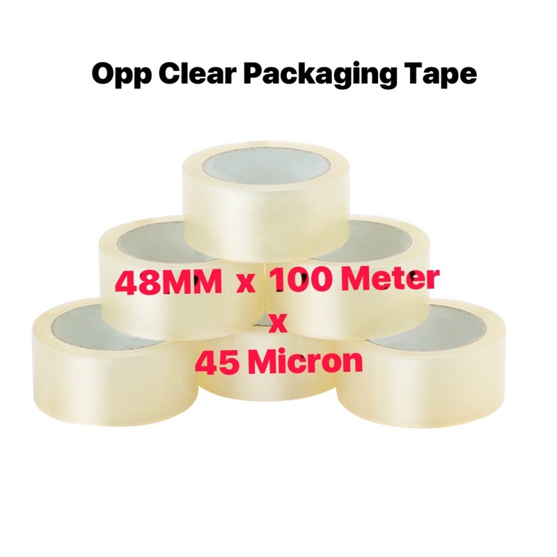 Opp Packaging Tape Clear Type 48mm x 100meter x 45 Micron x 1 pc ... Opp Packaging Tape Clear Type 48mm x 100meter x 45 Micron x 1 pc ...
