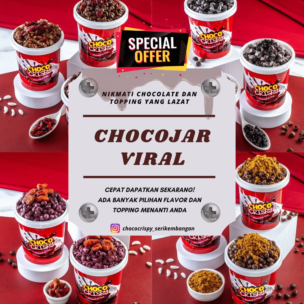 [ GET FREE GIFT!!! ] CHOCOJAR VIRAL CHOCOCRISPY | Shopee Malaysia