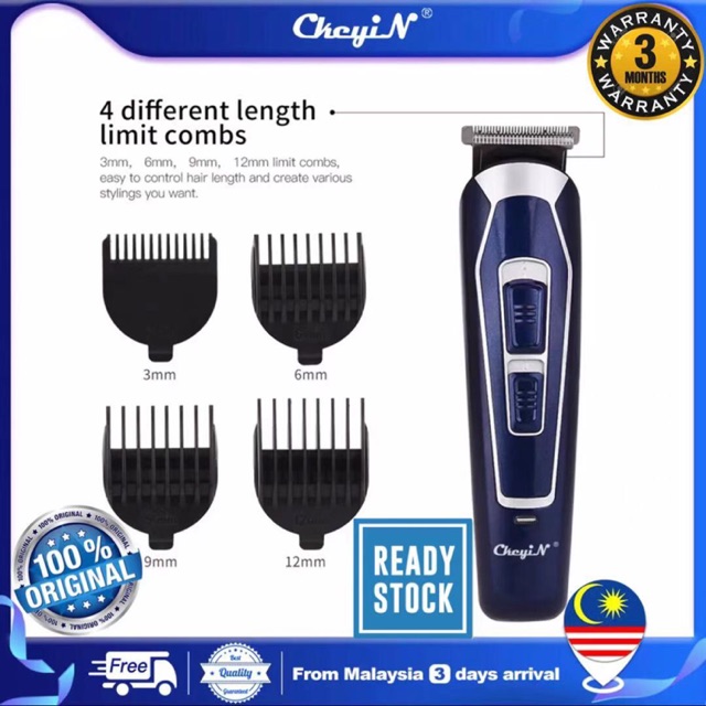 Ckeyin Electric Professional Hair Clipper Rechargeable Shaver Cordless ...