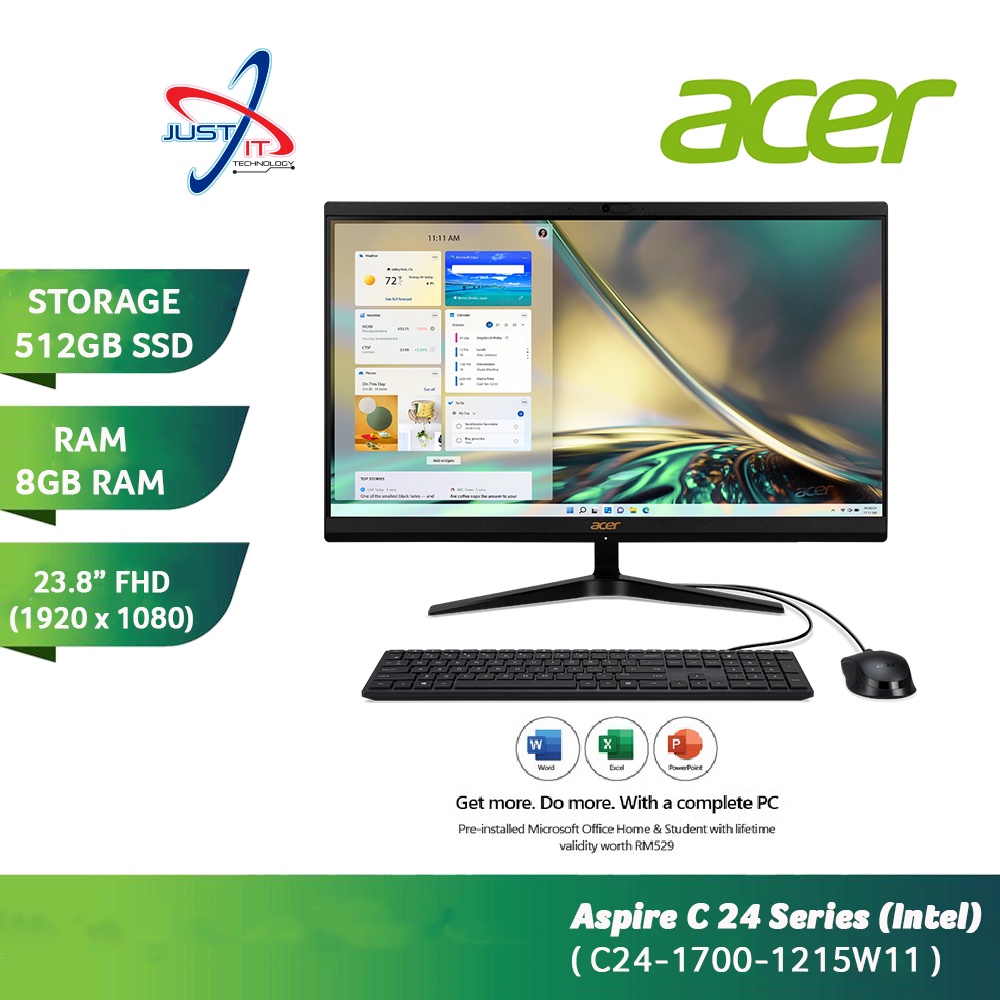 ACER ASPIRE C24-1700-1215W11 All-in-one Desktop ( I3-1215U 8GD4 512SSD ...