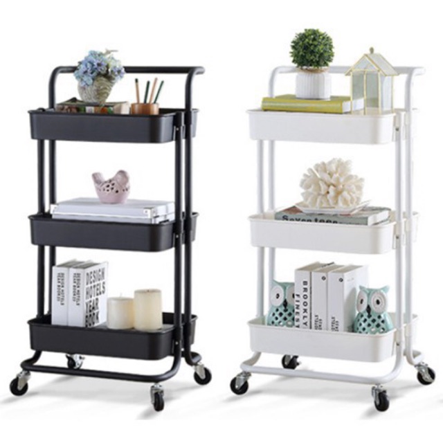 Rak Troli Beroda / 3 Tier Trolley Home Kitchen Storage Organizer Rack ...