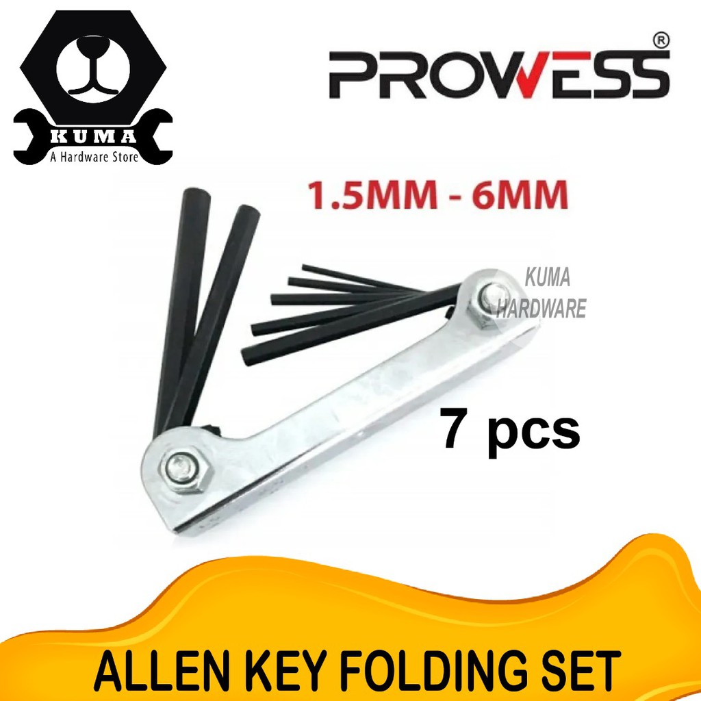 PROWESS Heavy duty 7Pcs Allen Key folding set | Shopee Malaysia