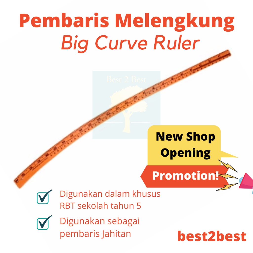 24 inch Curve Ruler PVC Plastic Tailoring Ruler Pembaris Jahitan ...