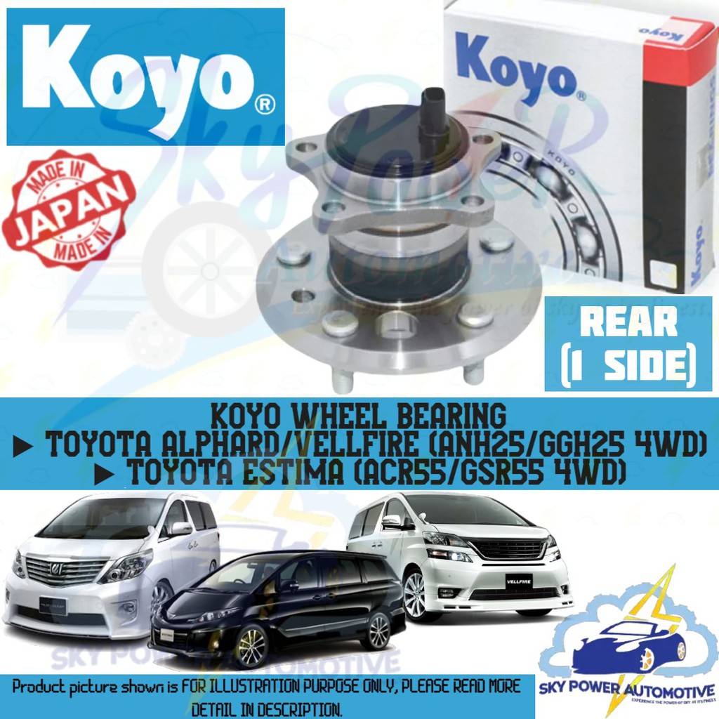 TOYOTA ALPHARD / VELLFIRE (ANH25/GGH25 4WD) / ESTIMA (ACR55/GSR55 4WD ...