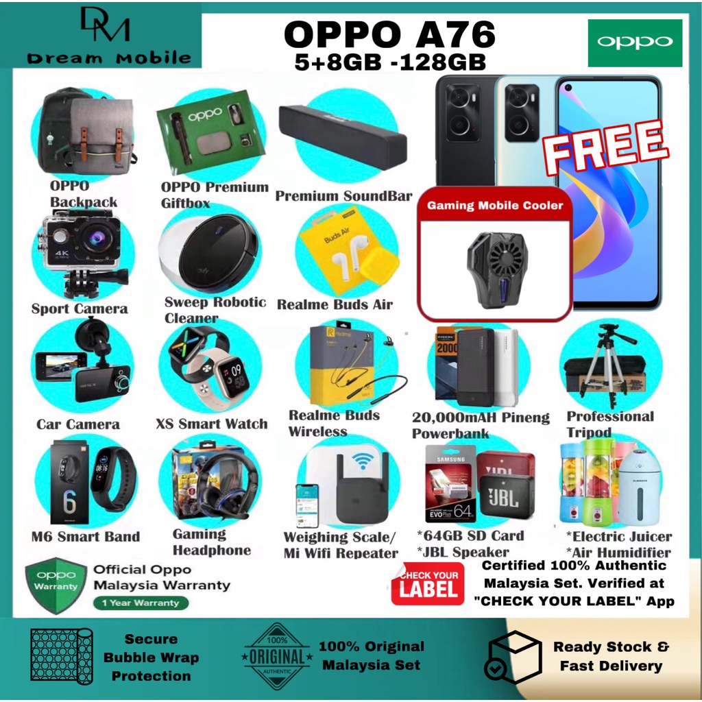 [ Oppo Smartphone A76 ] 5+6GB Ram+128GB Rom / One Year Warranty by OPPO ...