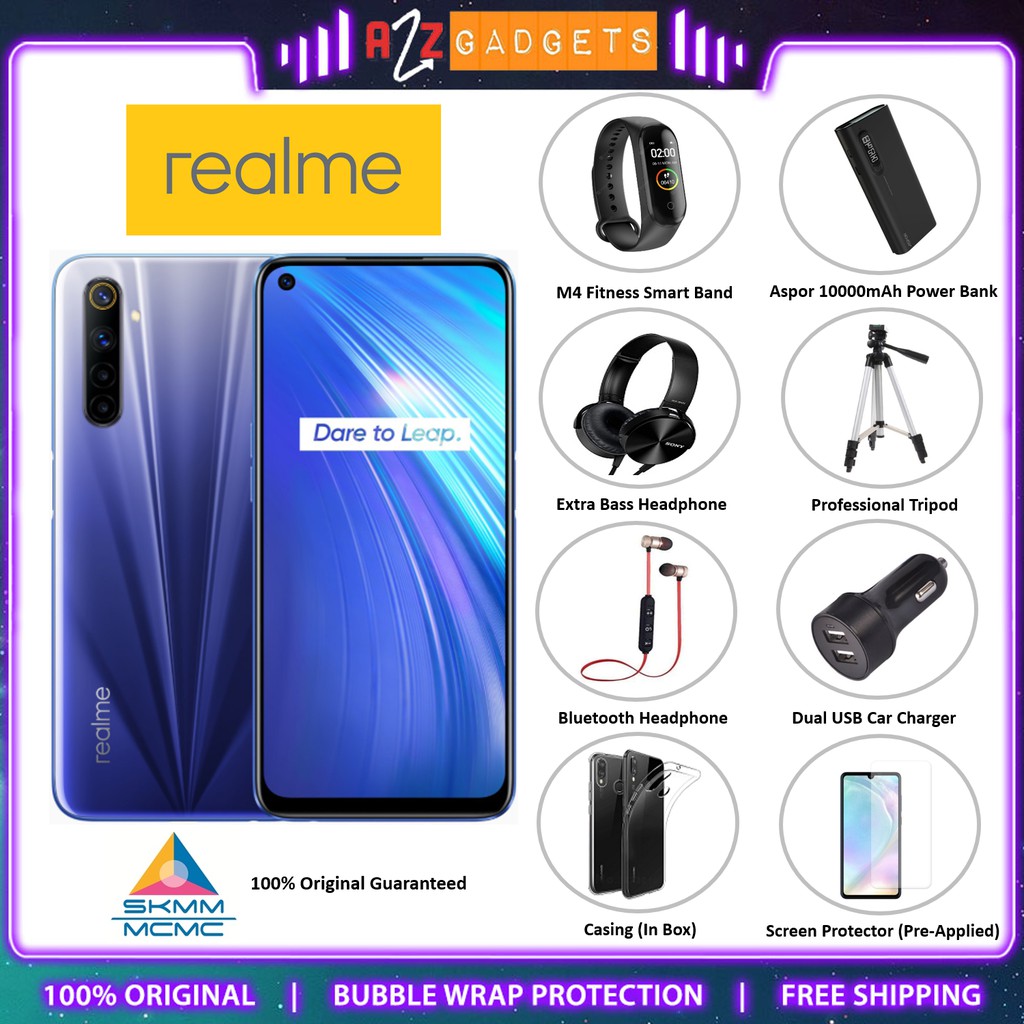 Realme 6 Smartphone 8gb Ram 128gb Rom 64mp Ai Quad Camera 90hz