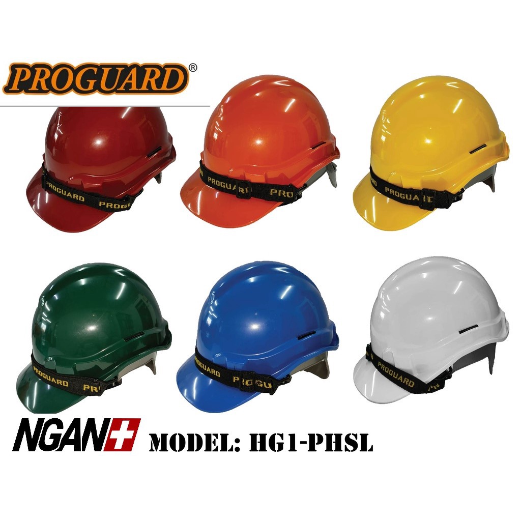 (100% SIRIM CERTIFIED) PROGUARD Safety Helmet (Yellow/White/Red/Blue ...