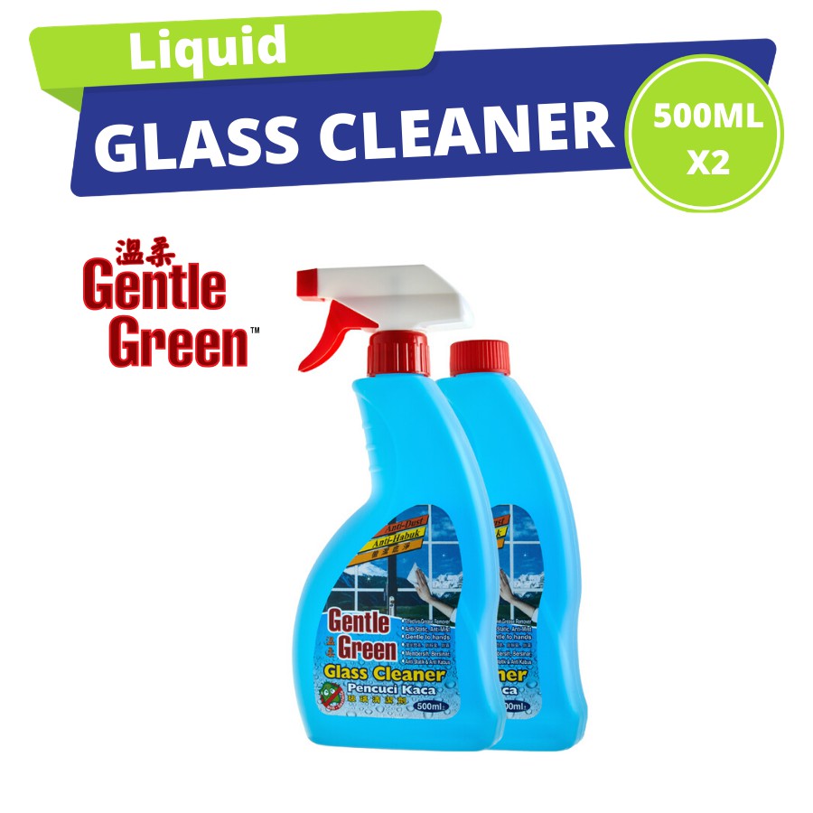 Gentle Green Glass Cleaner - (500ml x 2) | Shopee Malaysia