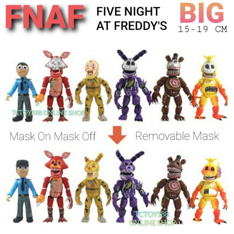 6PCS BIG FREDDY FIGURES FNAF FIGURE FIVE NIGHT AT FREDDY'S TOY FOXY ...