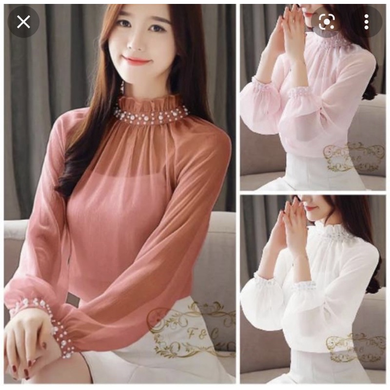 BUNDLE BLOUSE DAN BLOUSE PUTIH | Shopee Malaysia