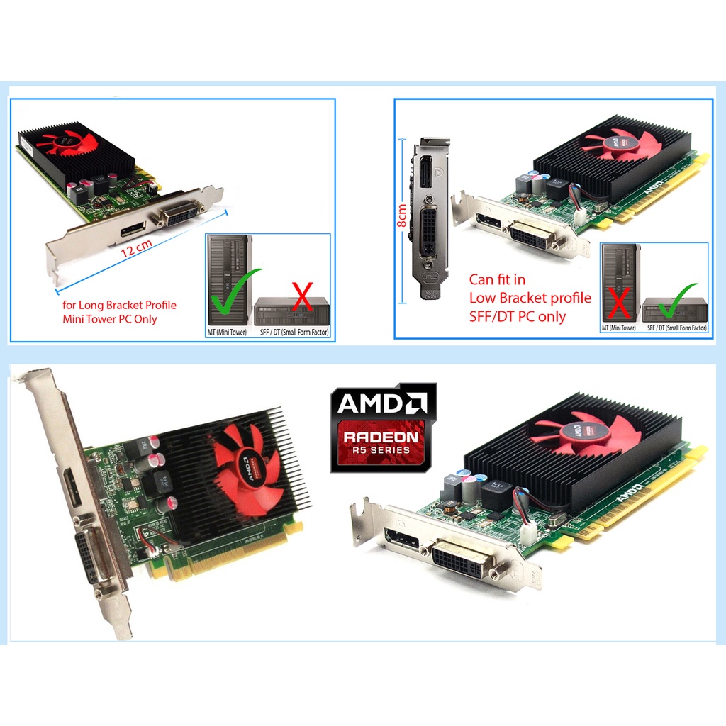 AMD Radeon R5 340X 2GB DDR3 PCI-E X16 GDDR3 Video Graphics Card 109 ...