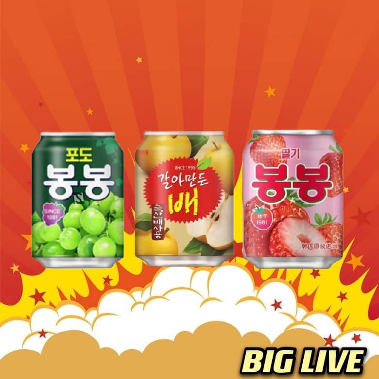 Haitai Bonbon Juice Bon Bon Grape / Peach / Pear / Strawberry 238ml 海太桃果粒果汁 葡萄果汁水 梨子汁 草莓汁 ...