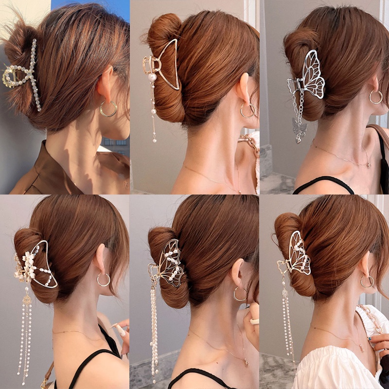 【IN STOCK】 Accessories Pearl Girls Hairpin Women Elegant Style Fashion ...