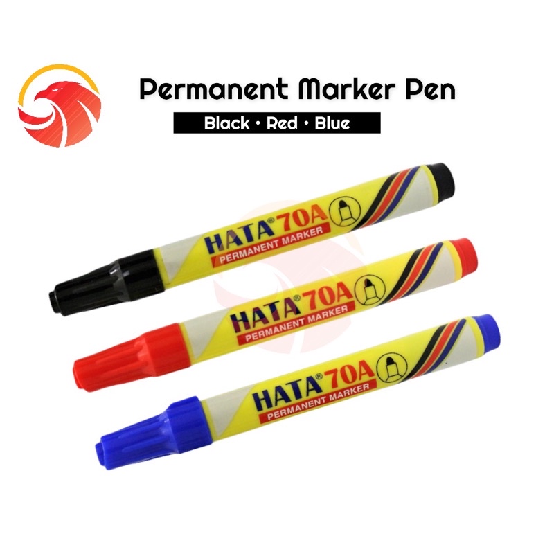 HATA 70A Permanent Marker Pen Blue Red Black | Shopee Malaysia