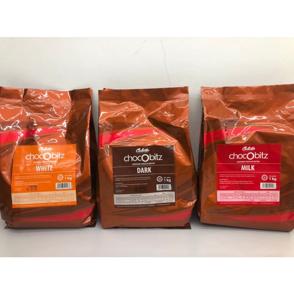 Colatta Chocolate Coin Button 1kg Dark / Milk / White Compound Coklat ...