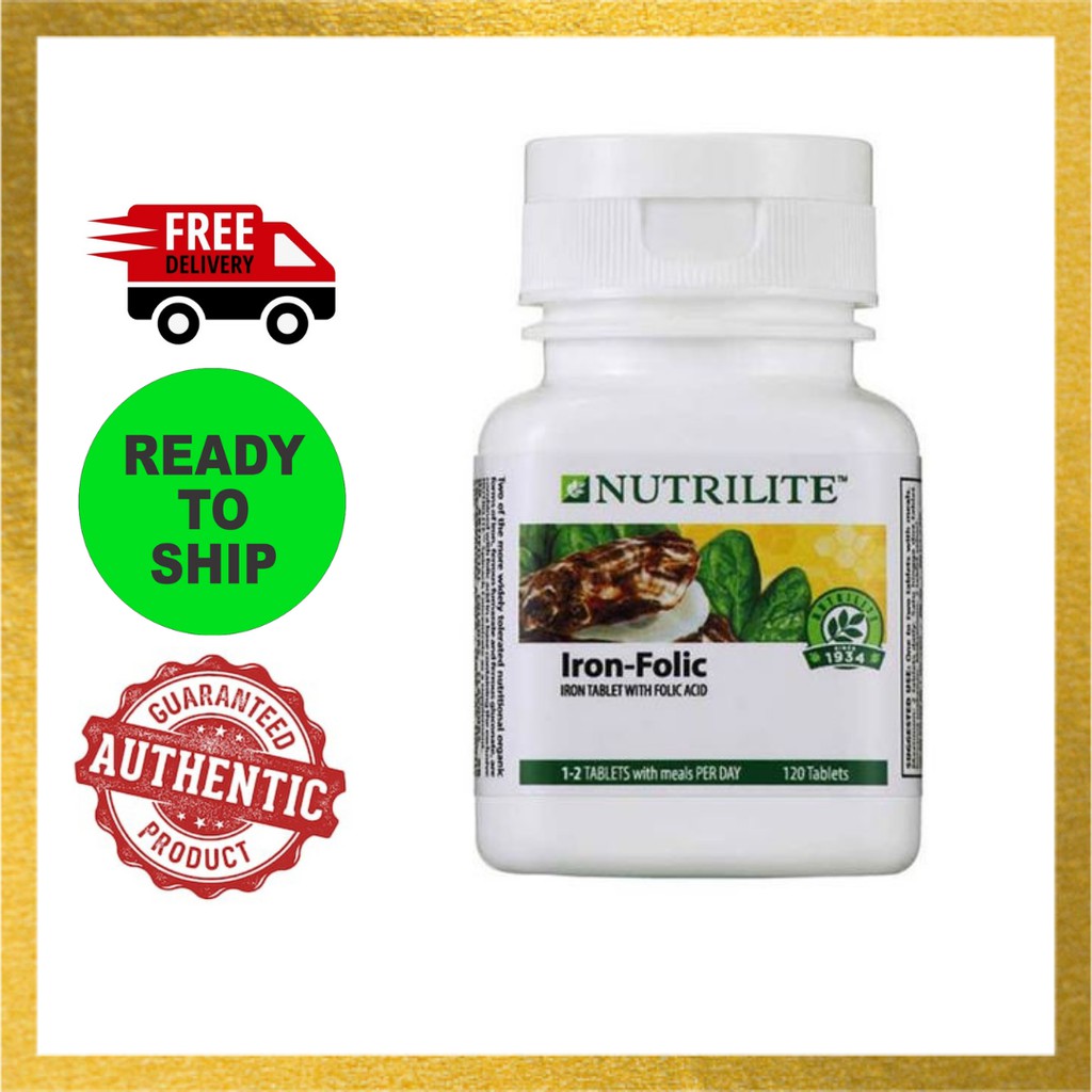 Amway Nutrilite Iron Folic - 120 Tab 100% Amway Original Supplement ...