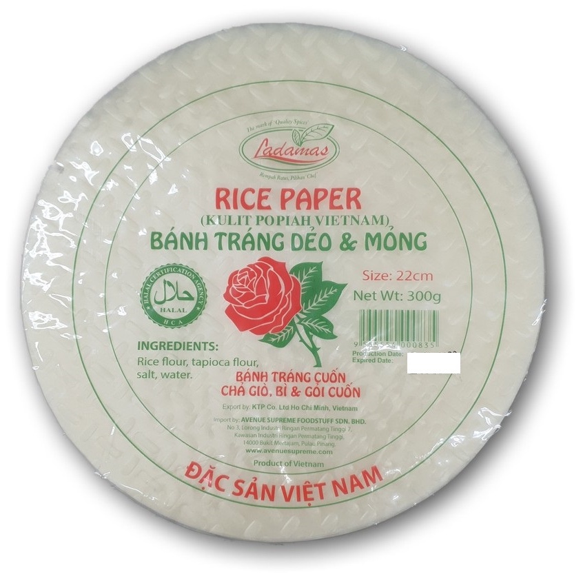 Ladamas Vietnamese Rice Paper [HALAL] Kulit Popia Vietnam Spring Rolls ...