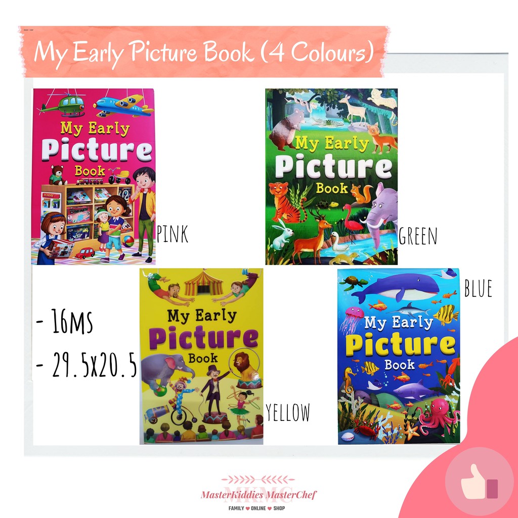 MY EARLY PICTURE BOOKS (4 DIFFERENT BOOKS WITH DIFFERENT COLOURS ...
