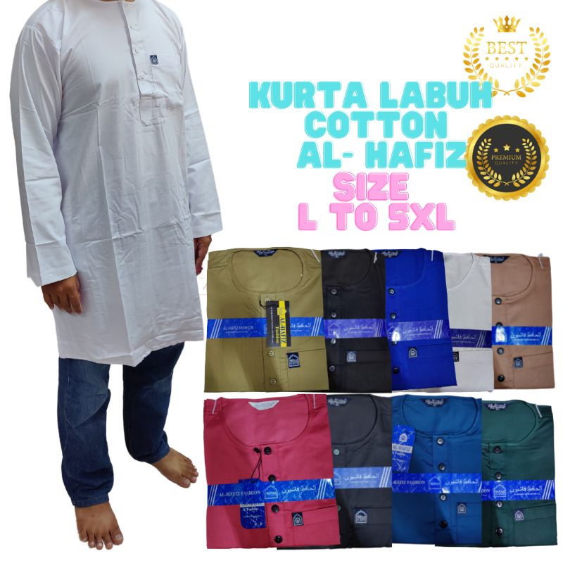 kurta labuh cotton exclusive by Al Hafiz / kurta plus size | Shopee ...