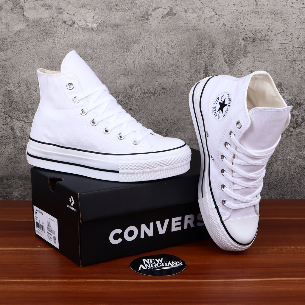 PUTIH Converse Chuck Taylor All Star Lift High Heels Wedges Platform ...
