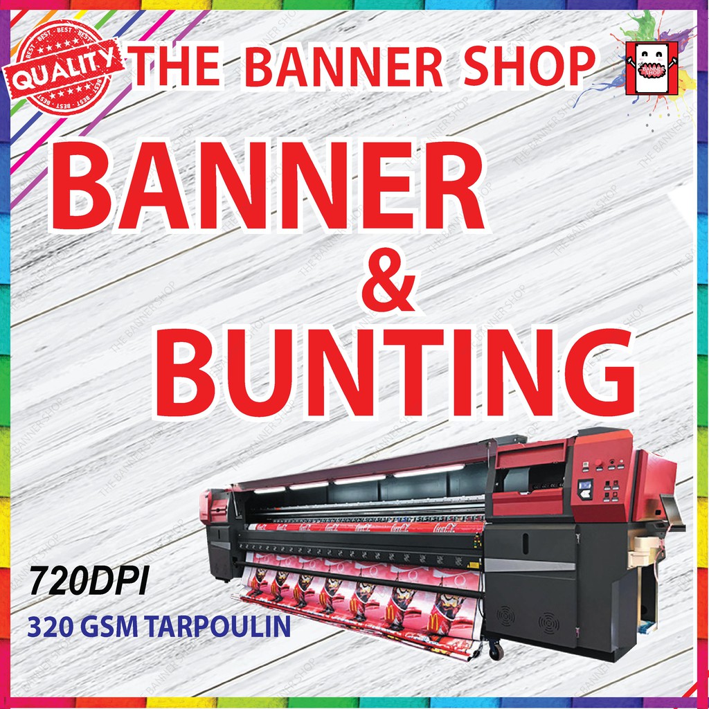 Banner / Bunting Printing (Wood/ Eyelets/ PVC Pipe) | Shopee Malaysia