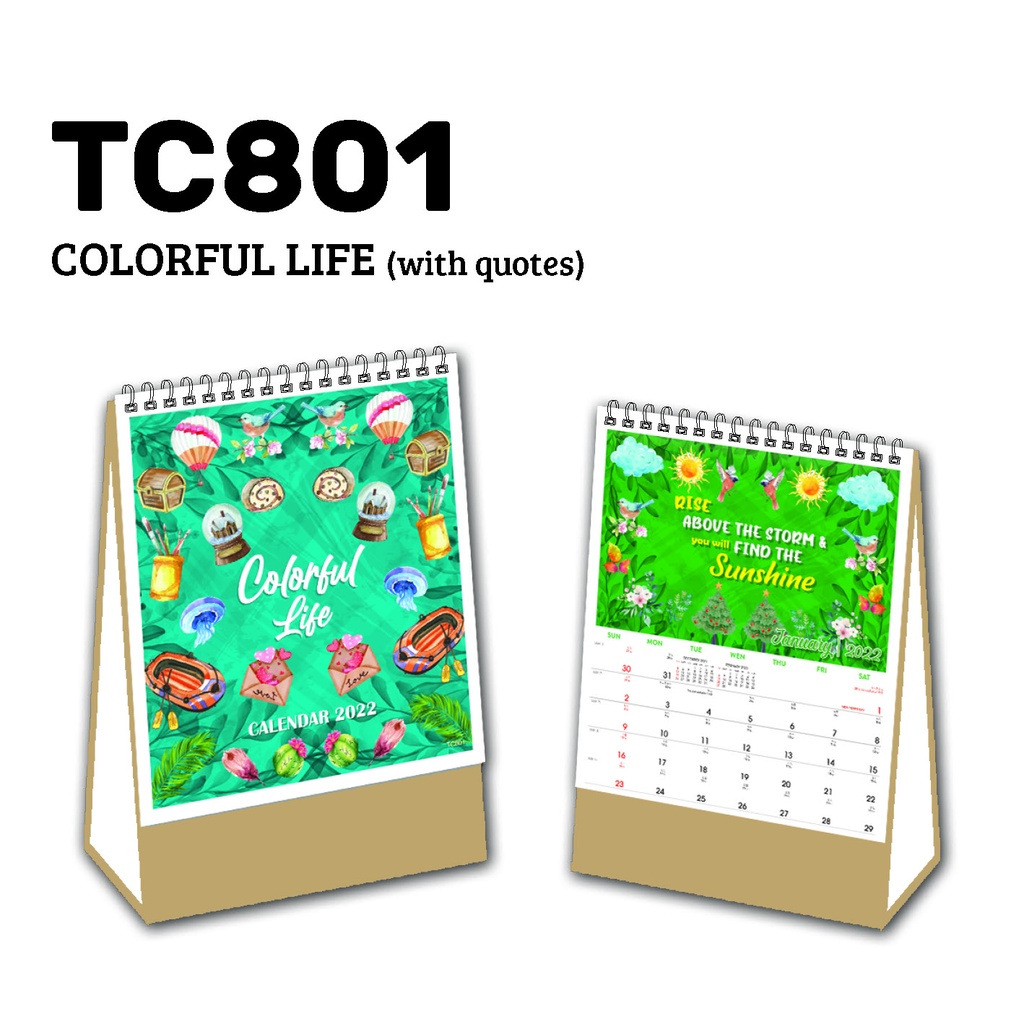 [TC801] Table Calendar 2022 | Desktop Calendar 2022 | Motivational ...
