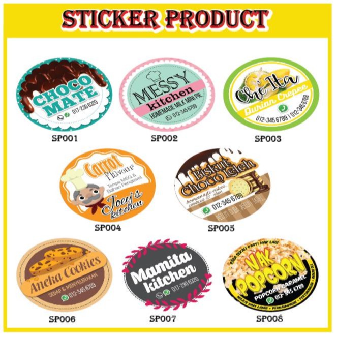 [HANYA TARIK & TAMPAL] STICKER LABEL PRODUCT PELBAGAI SAIZ (3X3CM ...