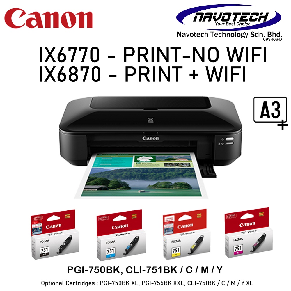 Canon Pixma IX6770 / IX6870 A3 Inkjet Printer | Shopee Malaysia