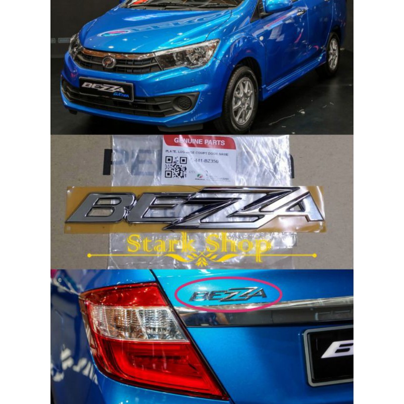 ORIGINAL PERODUA BEZZA REAR BONNET EMBLEM BEZZA LOGO MARK" BEZZA " LOGO ...