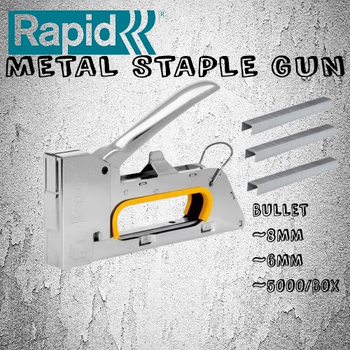 100% ORIGINAL RAPID HEAVY DUTY HAND METAL STAPLE GUN TACKER | Shopee ...