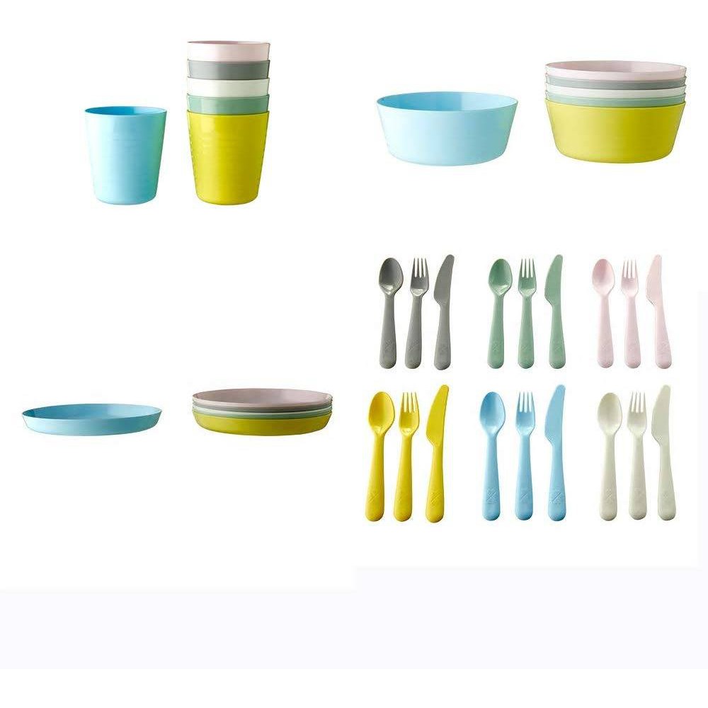 IKEA KALAS PASTEL: Bowl, Plate, Cup and Cutlery / Set Pinggan Plastik ...