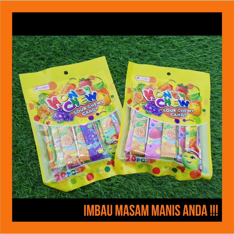 Honey Chew Sour Chewy Candy GULA GULA MASAM MANIS childhood snack SWEET ...