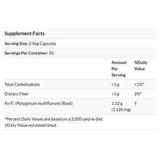 Now Foods, Fo-Ti, FoTi, Ho Shou Wu,He Shou Wu , 560 mg, 100 Veg ...