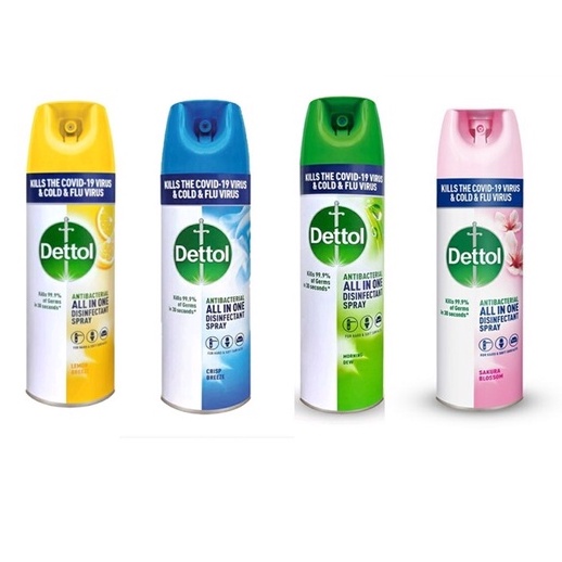 Dettol Disinfectant Spray Morning Dew/Crisp Breeze/ Lemon Breeze ...