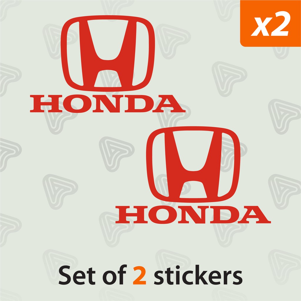 Set of 2 - Honda logo Vinyl Decal Sticker Die-Cut | Shopee Malaysia