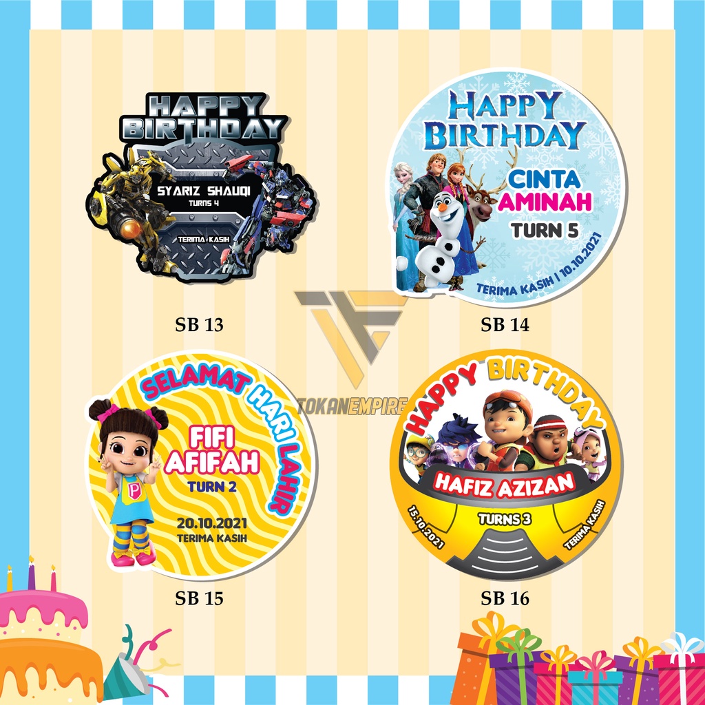 STIKER BIRTHDAY / STICKER HARI LAHIR / GOODIES STIKER READY DESIGN ...