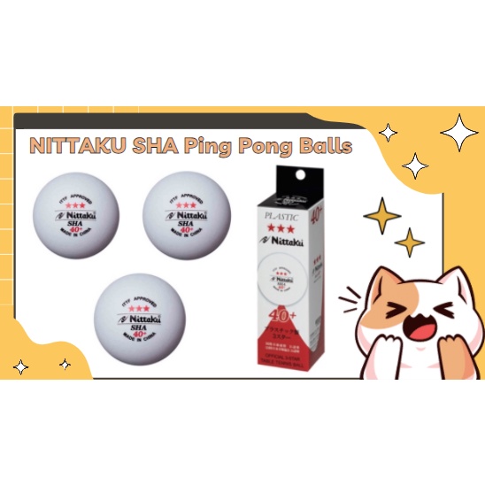 NITTAKU SHA 3-star 40+Table Tennis Ball Ping Pong Ball | Shopee Malaysia