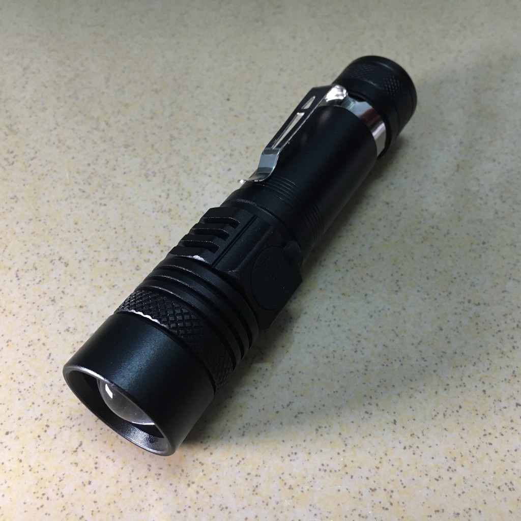 POLICE HIGH POWER FLASHLIGHT XML-T6 LED USB CHARGING TORCHLIGHT ...