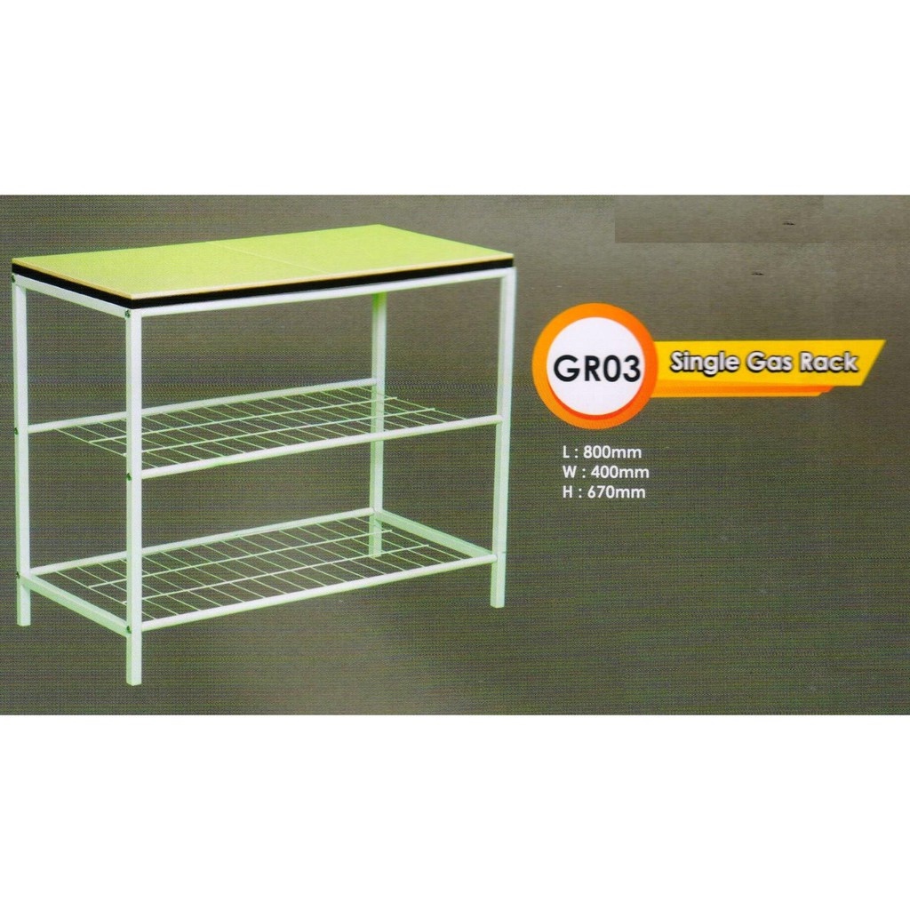 Single Gas Rack with tile top/ Kitchen Gas Rack Rak Dapur Gas Besi ...