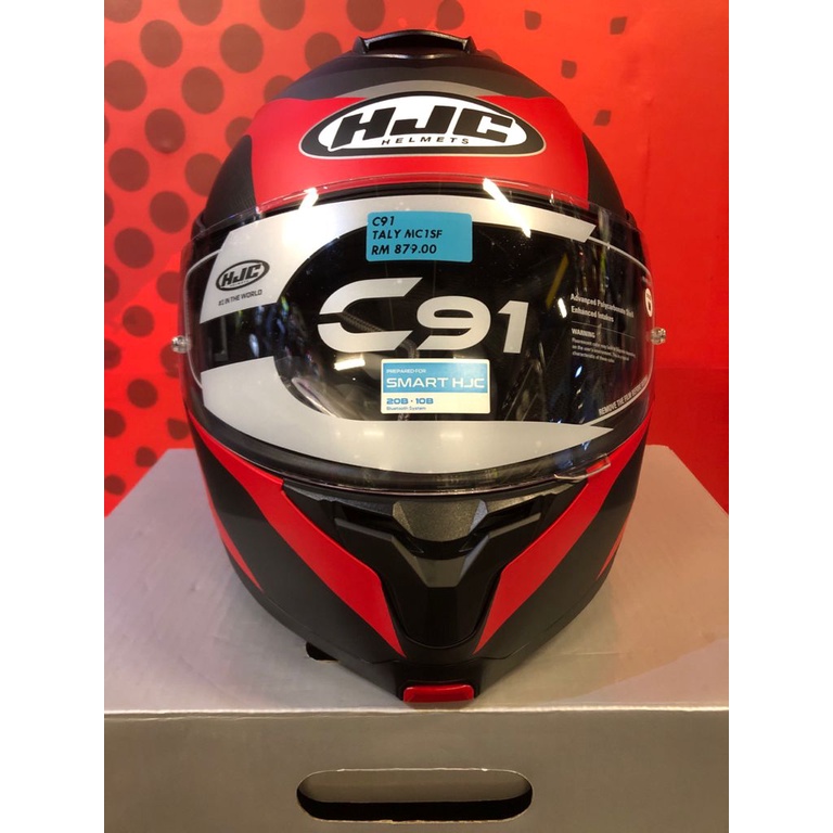 FULLFACE HJC FLIP UP C91 TALY MC1SF ( DOUBLE VISOR ) | Shopee Malaysia
