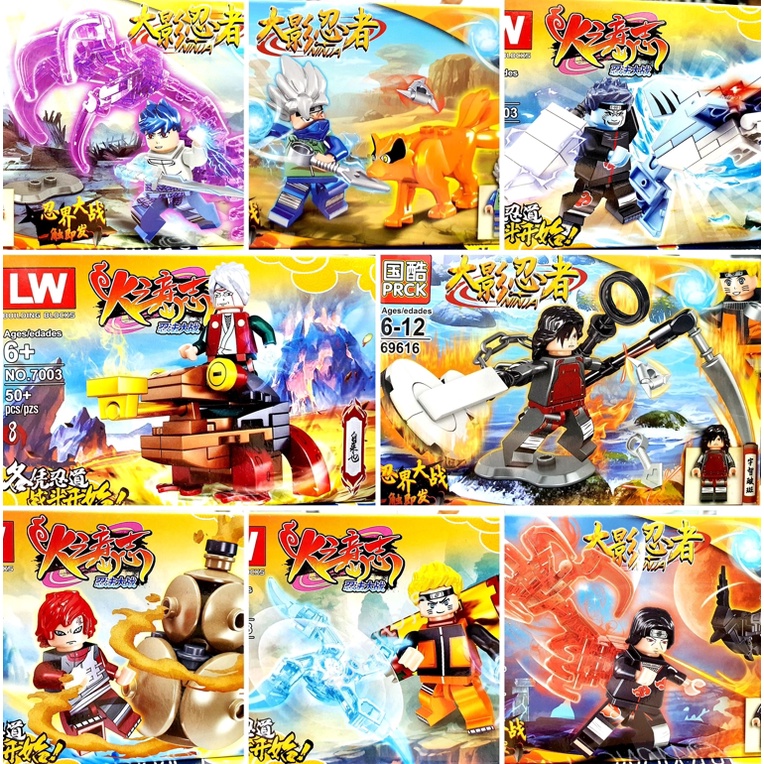 Lego Characters naruto gaara kisame kakashi Assembled Models | Shopee ...