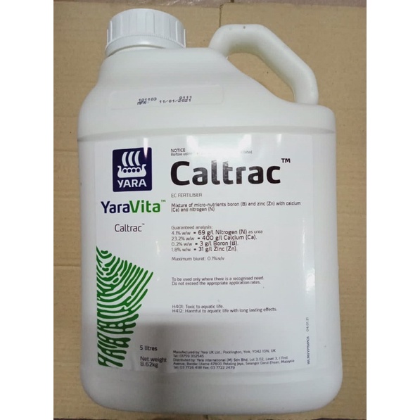 YARA YaraVita Caltrac 5L Micronutrient Foliar Fertilizer Yara Vita Baja ...
