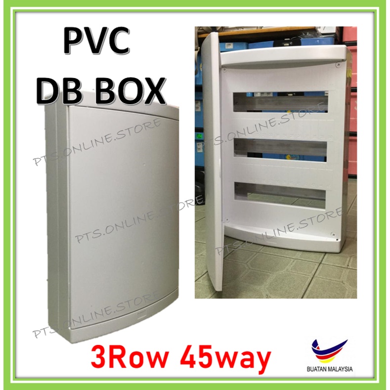 PVC MCB Distribution Box / ABS DB Box 3 Row 45way - Kotak DB Plastik 3 ...